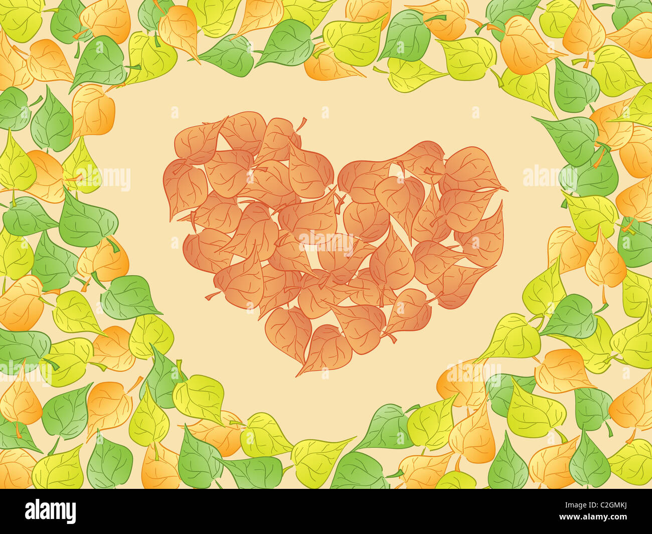 Heart leaf illustration hi-res stock photography and images - Alamy