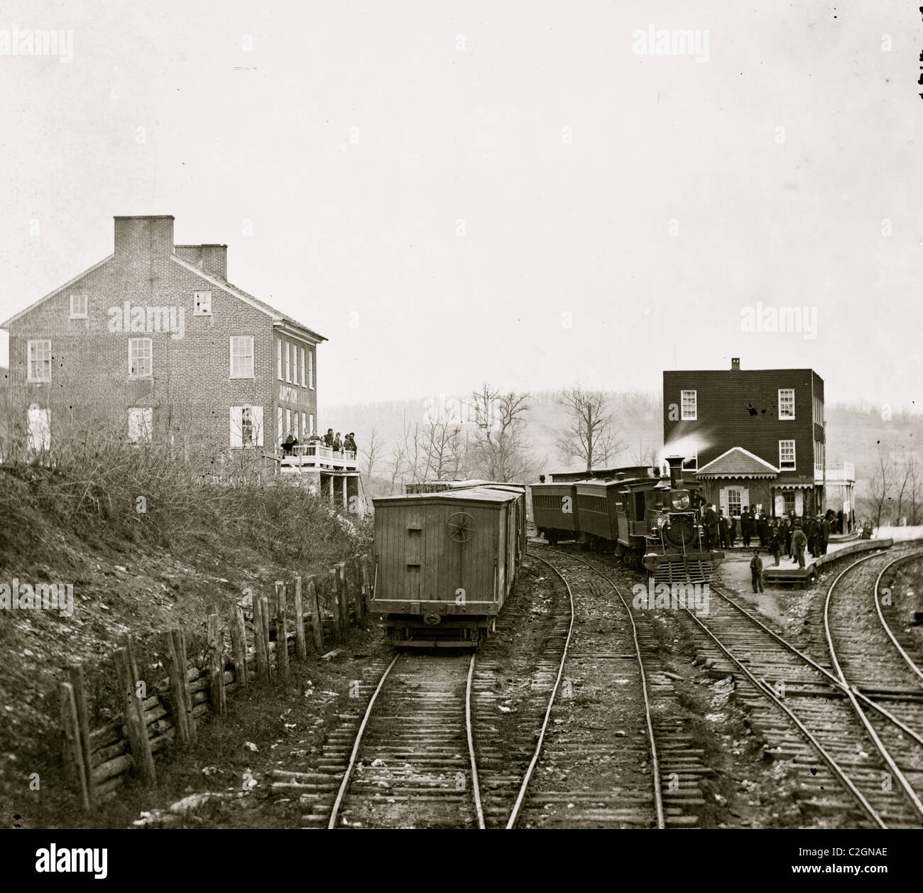 Hanover Junction, Pa. Passenger train at depot Stock Photo - Alamy