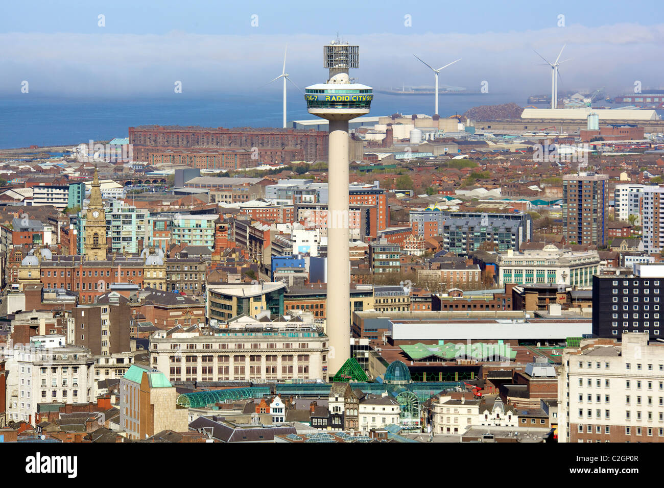 An aerial view of the city centre of Liverpool Stock Photo - Alamy