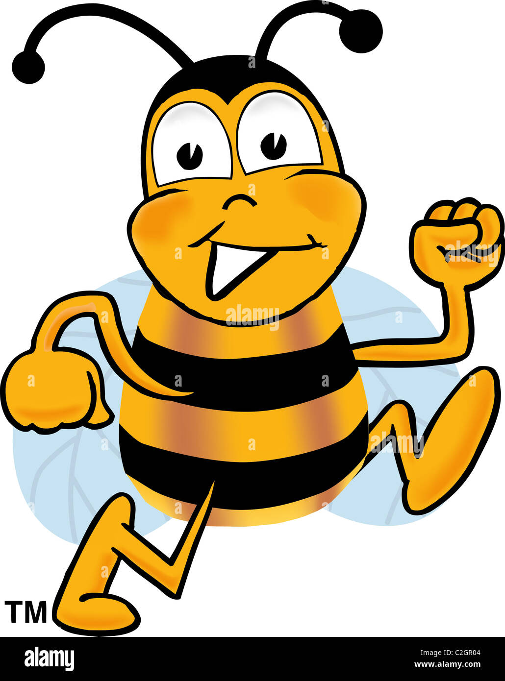 Cartoon Bumble Bee Running Stock Photo - Alamy