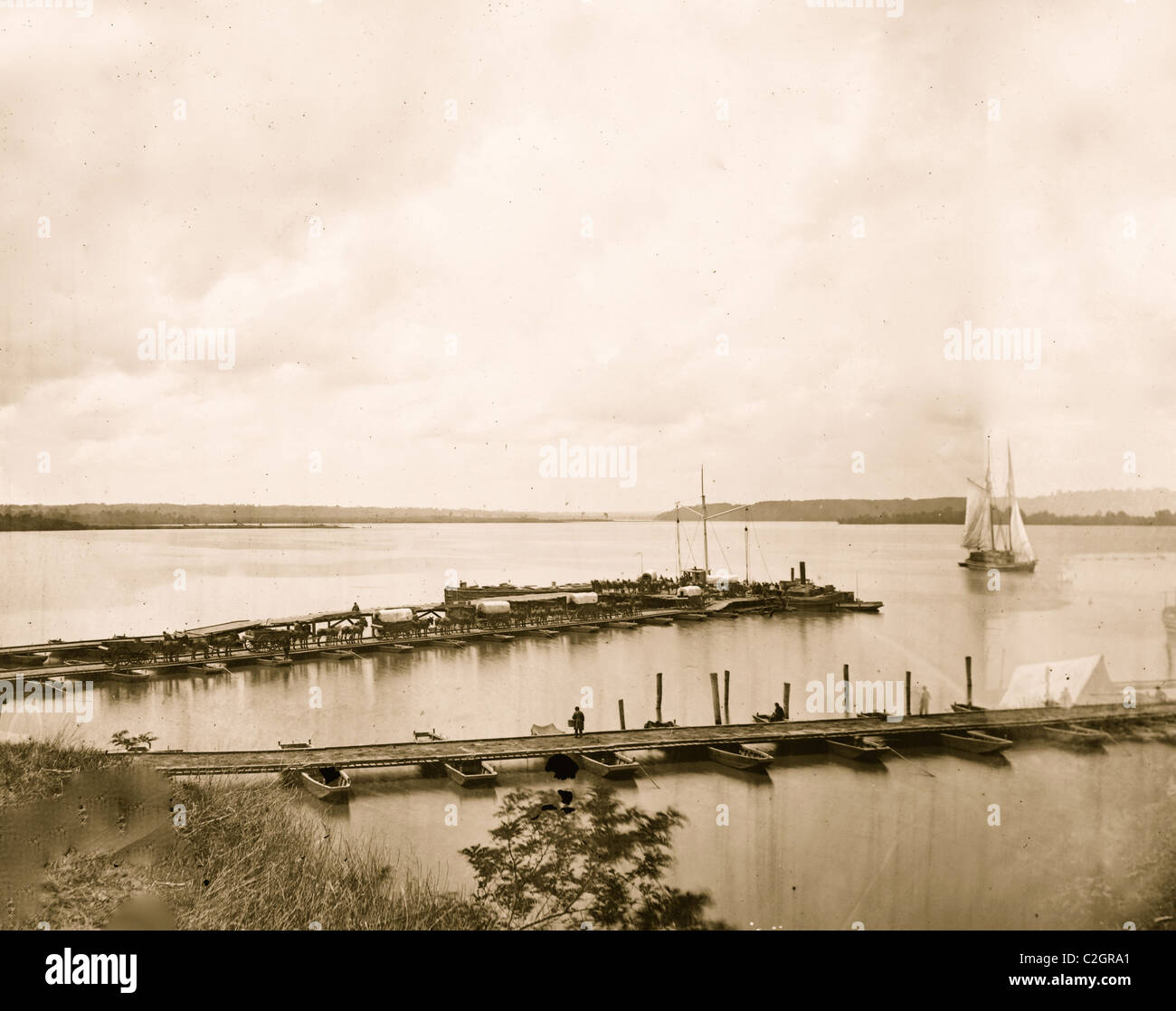 Belle Plain, Virginia. Pontoon wharf Stock Photo - Alamy