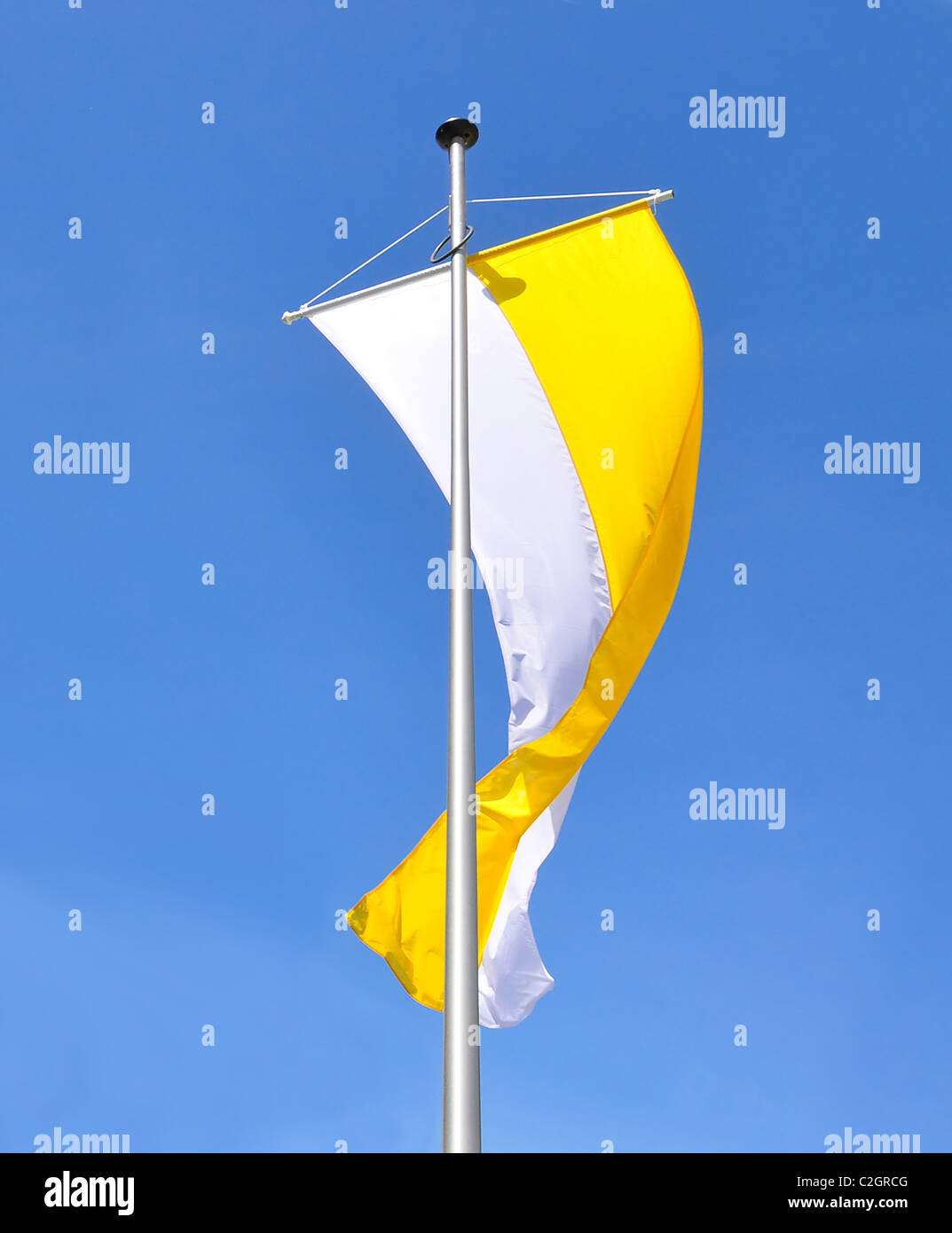 Flag of catholic church Stock Photo - Alamy