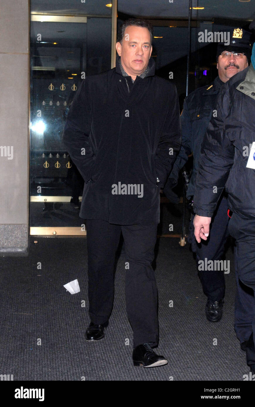 Tom Hanks departs Rockefeller Plaza after making an appearance on NBC's ...