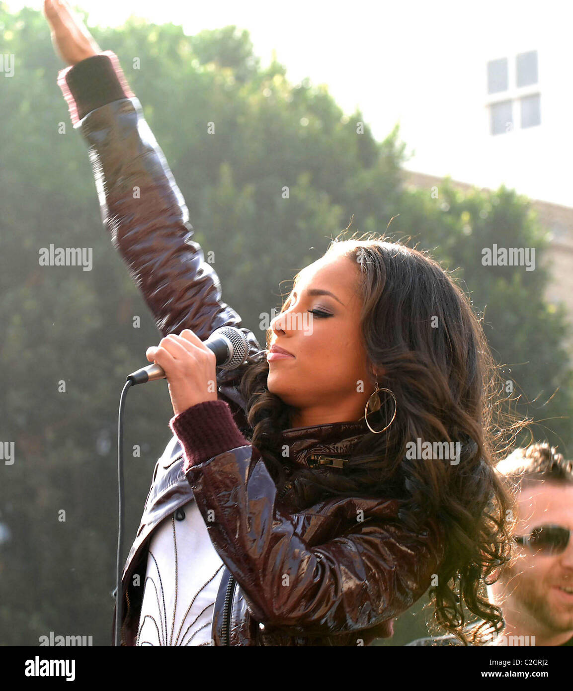 Grammy-winning singer Alicia Keys performs live to support the Writers ...