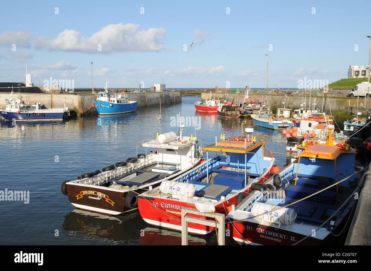 Seahouses Northumberland England Stock Photo - Alamy