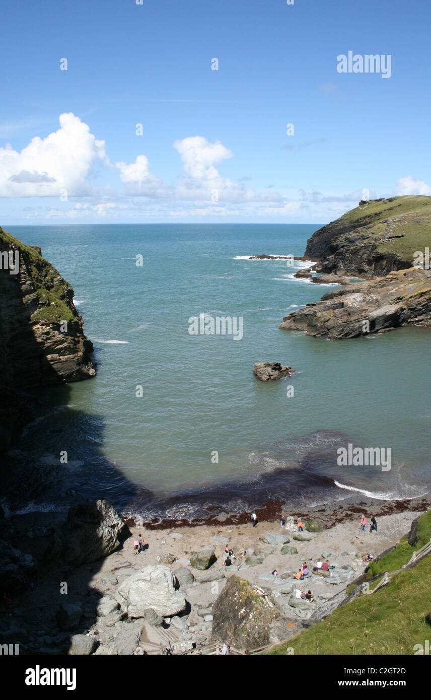 View of the sea from Tintagel Castle, Cornwall, England Stock Photo - Alamy