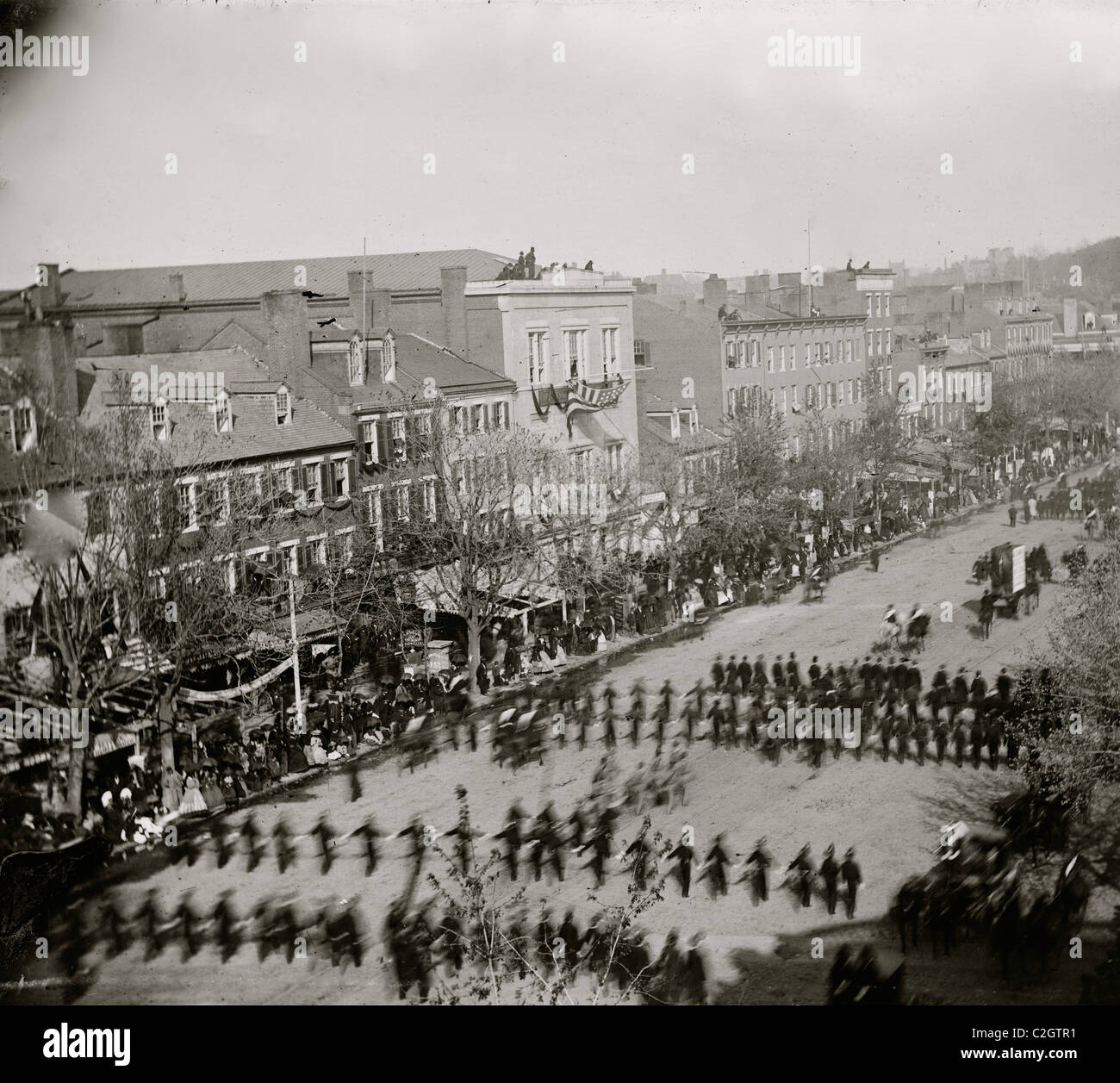Washington, D.C. President Lincoln's funeral procession on Pennsylvania ...