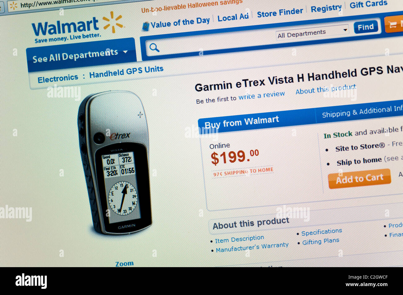 Walmart website screenshot Stock Photo - Alamy