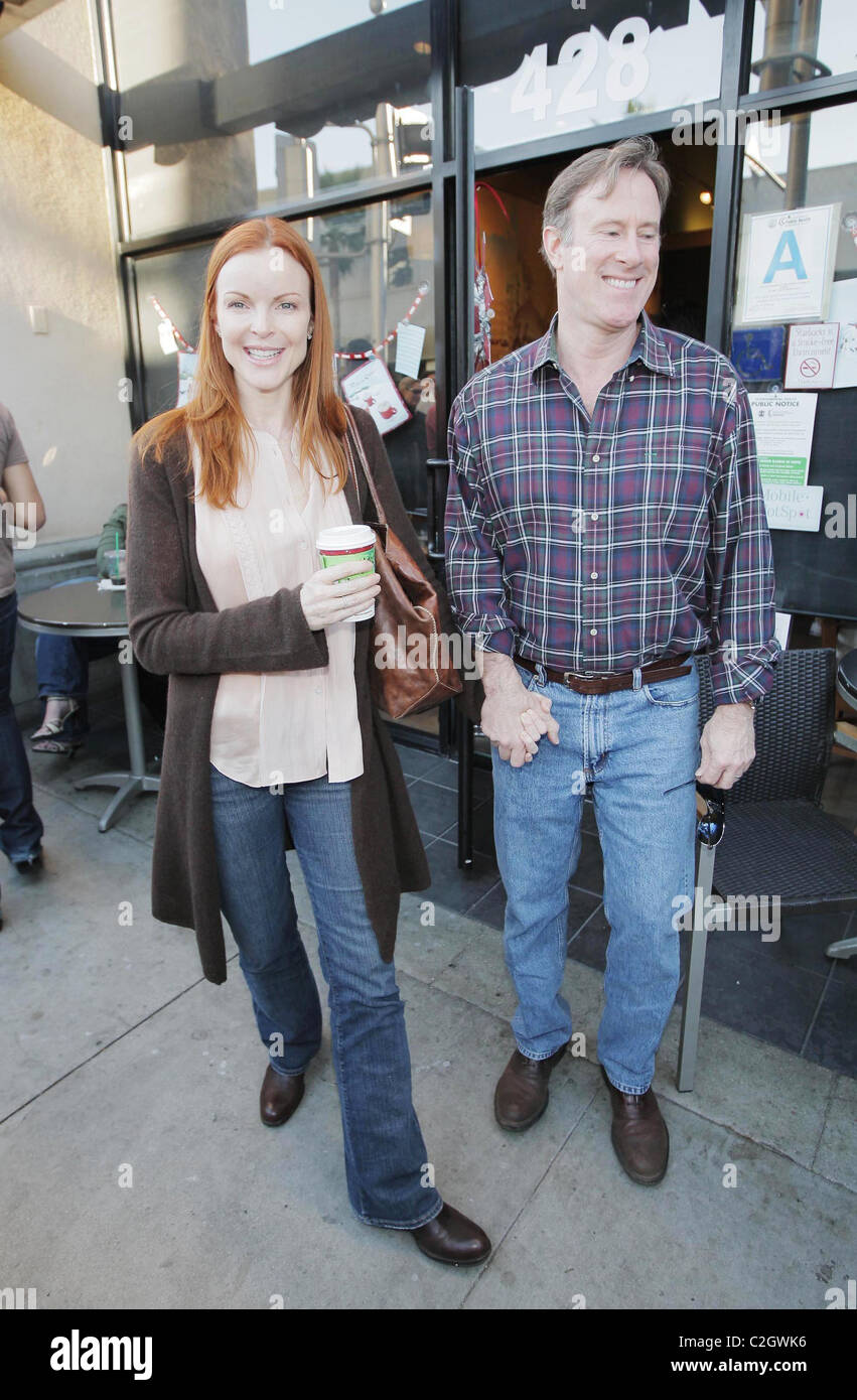Marcia Cross and Tom Mahoney out and about shopping Beverly Hills ...