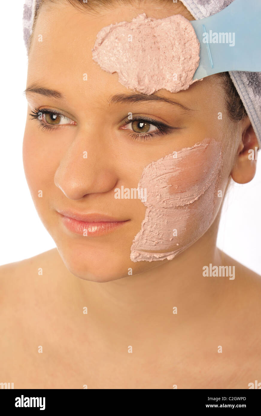 Skincare woman with beauty mask Stock Photo - Alamy