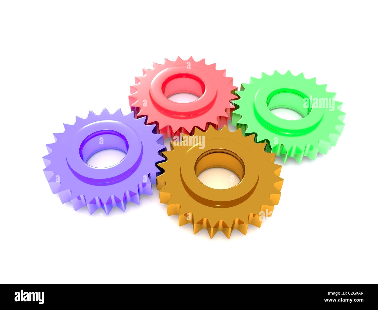 gears connection. 3d Stock Photo - Alamy