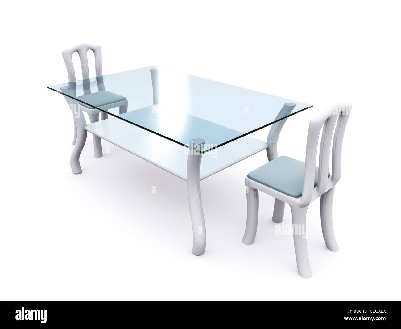 Two chairs table interior Cut Out Stock Images & Pictures - Alamy