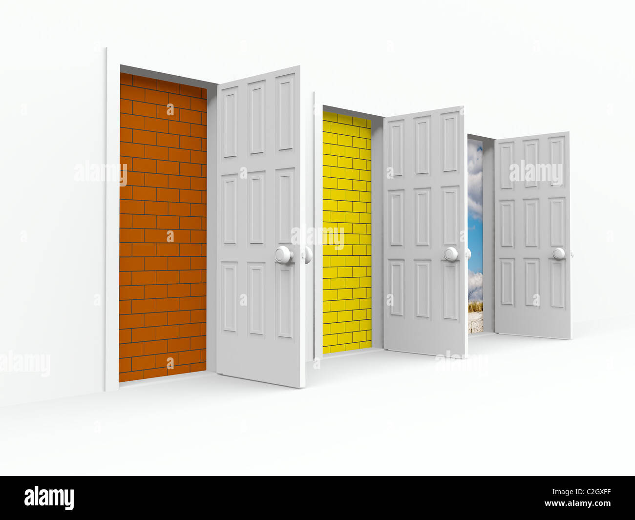 Three on wall Cut Out Stock Images & Pictures - Alamy