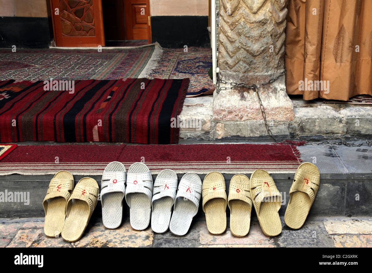 Shoes at temple hi-res stock photography and images - Alamy