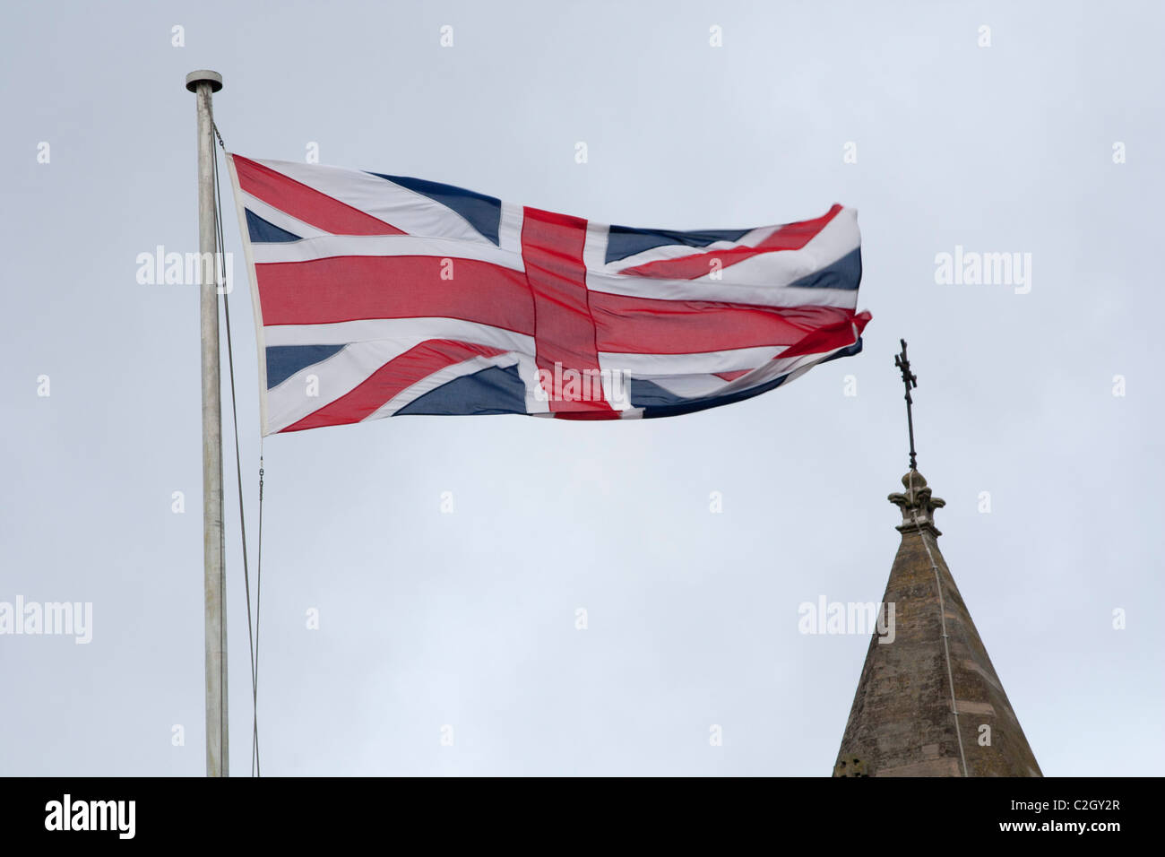 Union Jack waving in the wind Stock Photo - Alamy