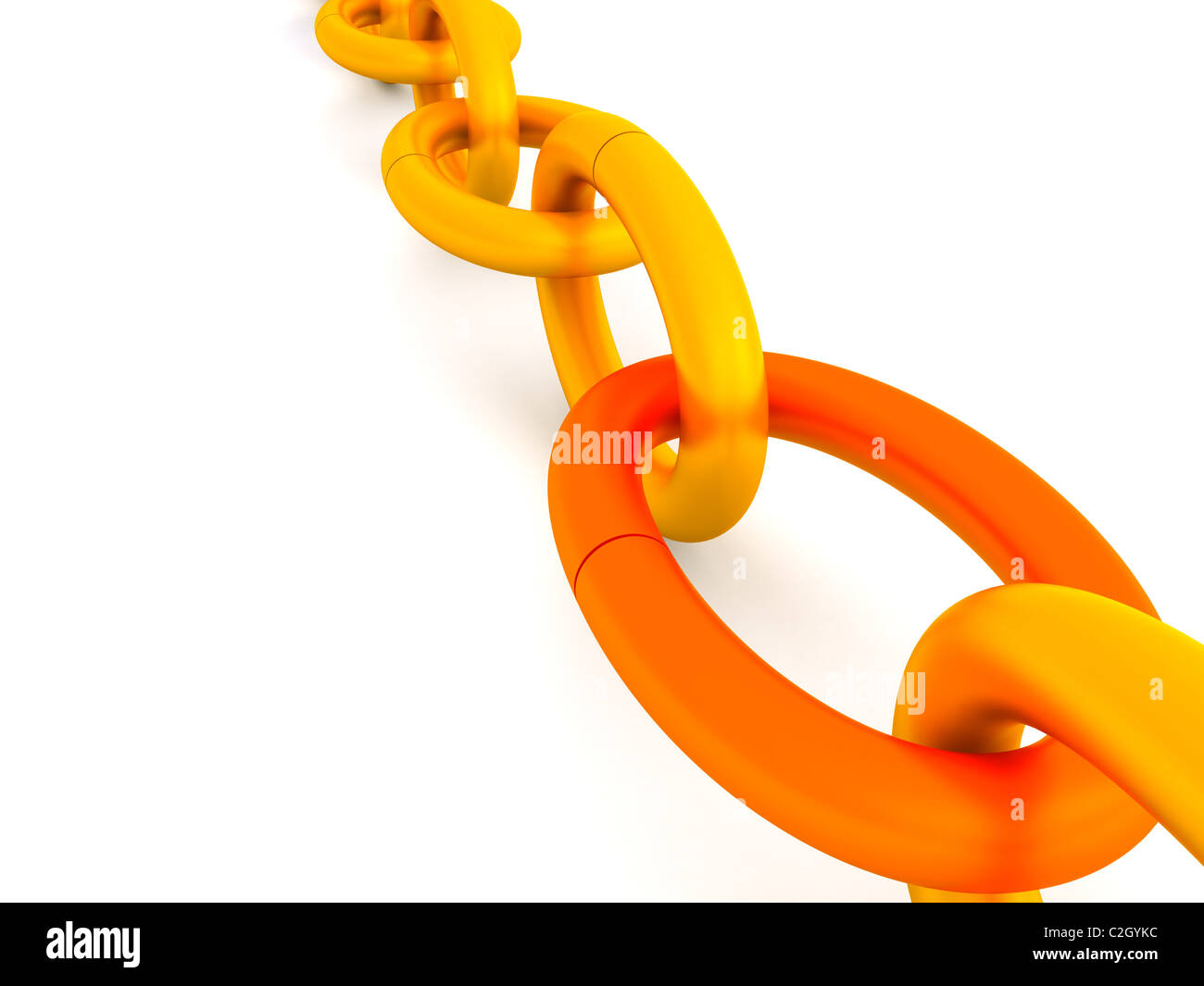 link in chain. 3d Stock Photo - Alamy