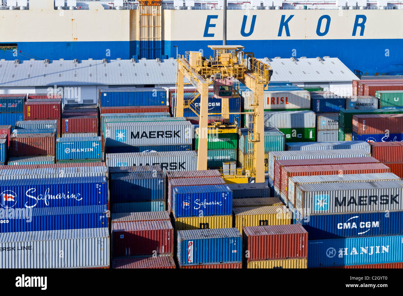 Container port muscat port sultan hi-res stock photography and images ...
