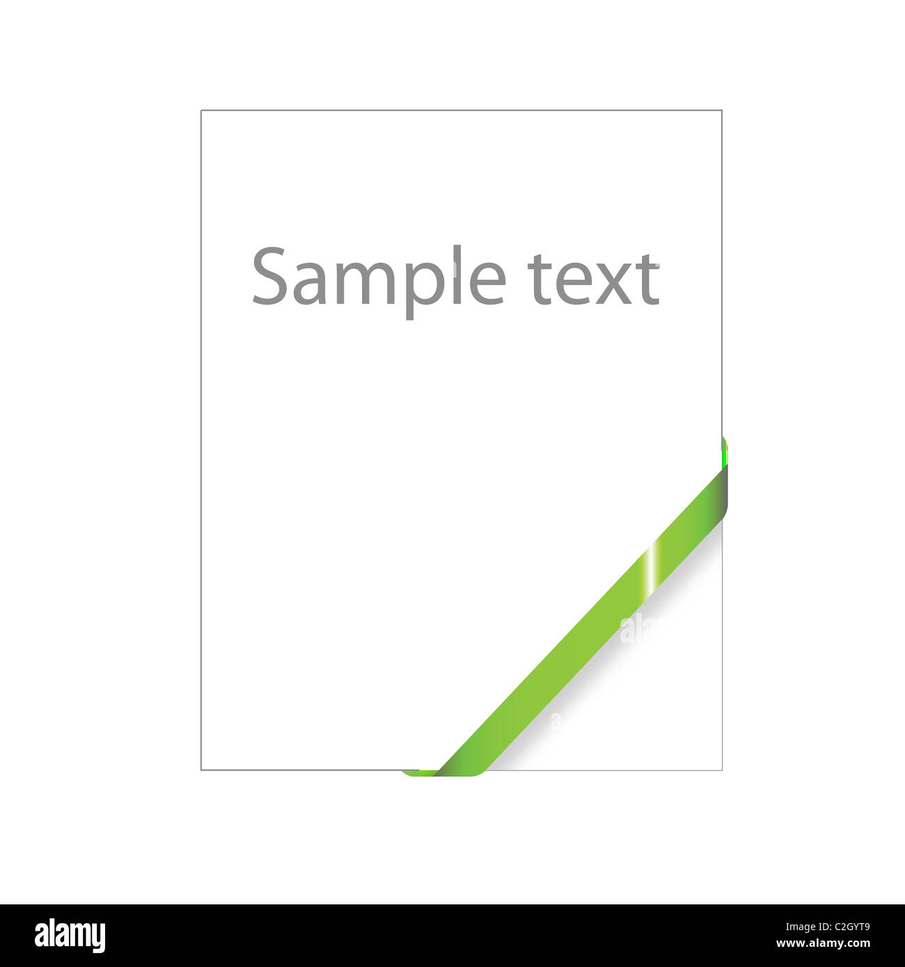 Green empty corner ribbon, ready for your text(sale,new, mail ...