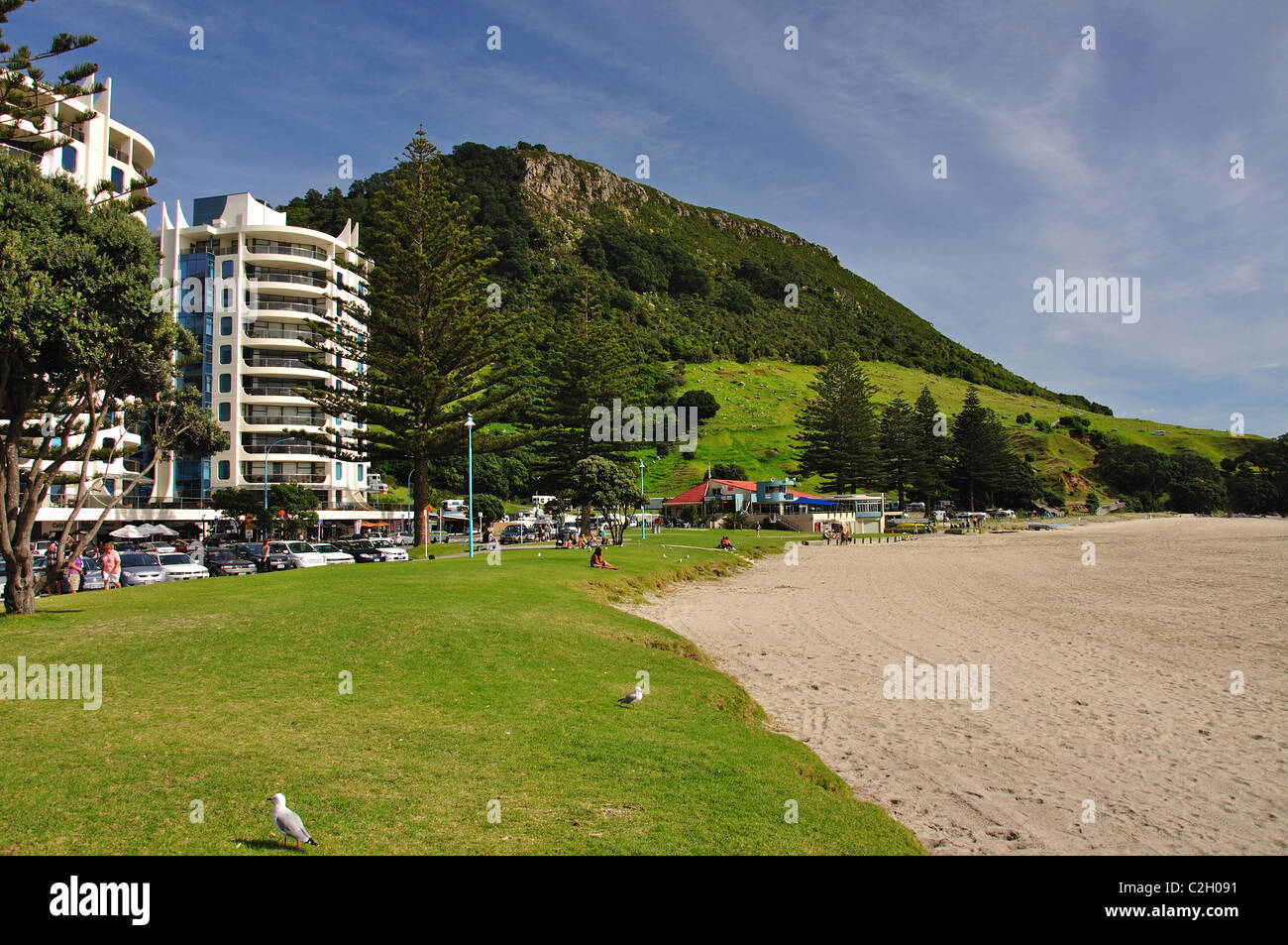 Waterfront promenade, Mount Maunganui, Tauranga, Bay of Plenty Region ...