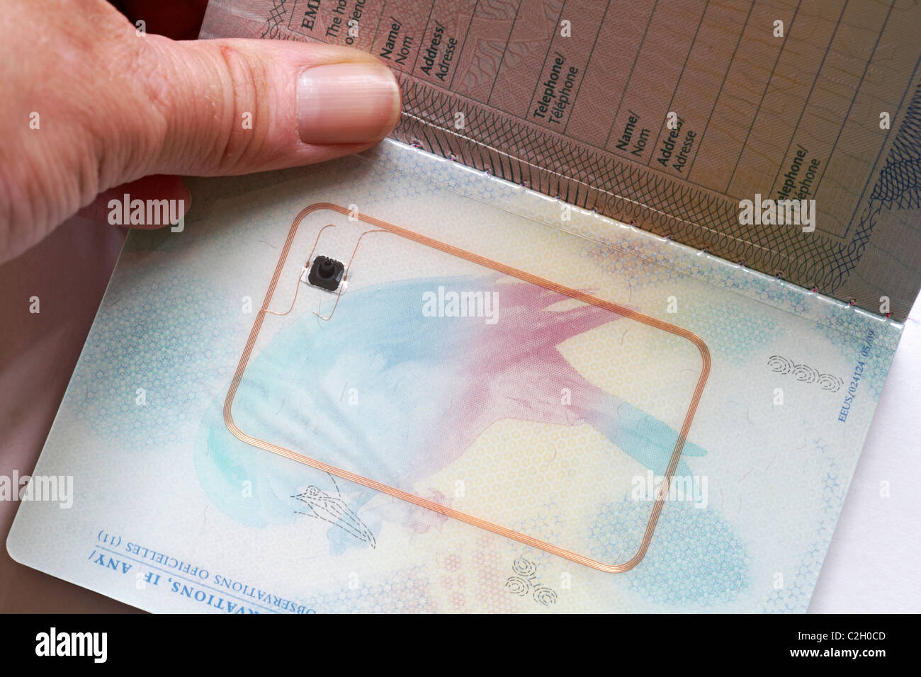 Biometric passport chip hi-res stock photography and images - Alamy