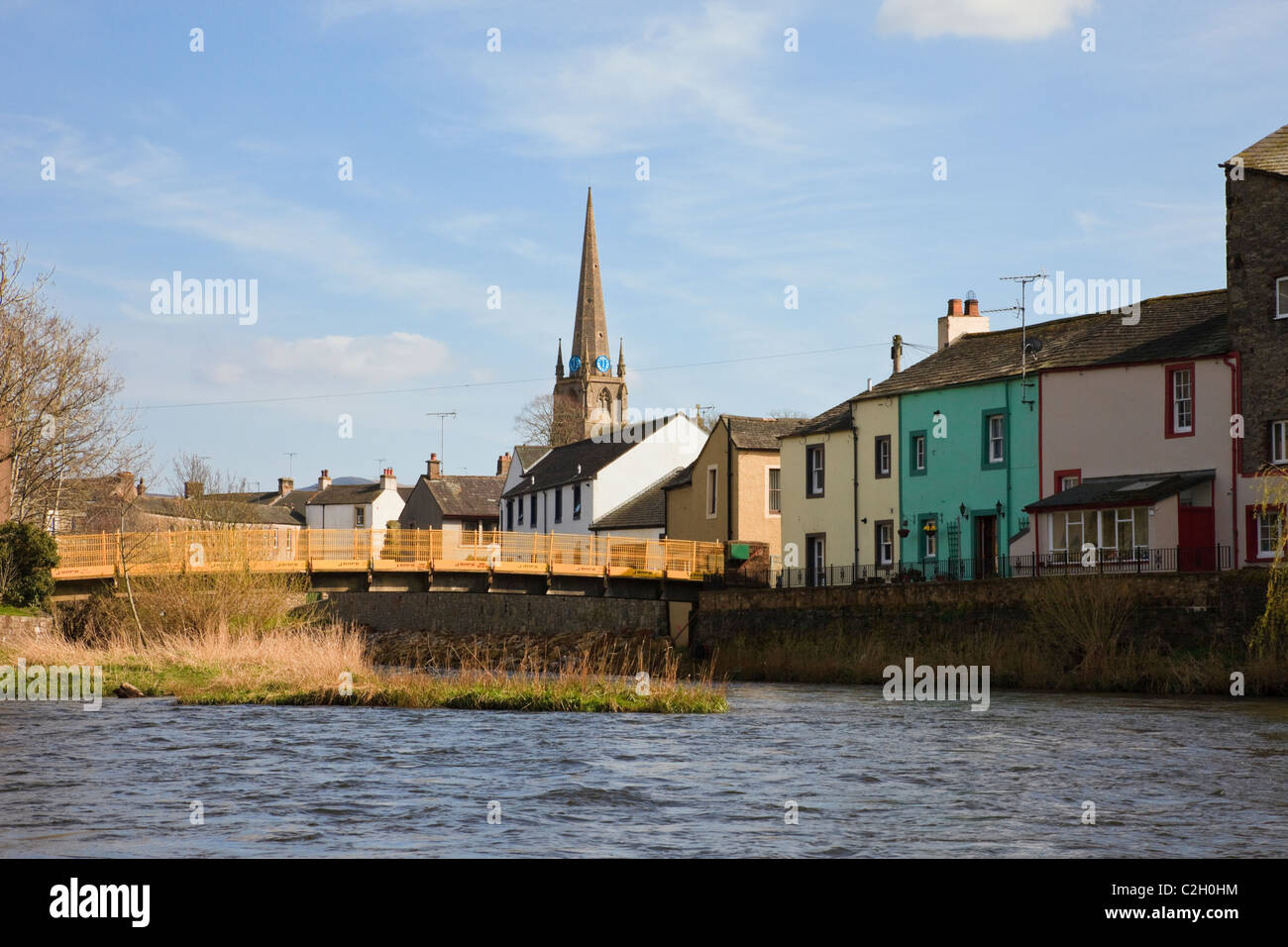 Cockermouth, Cumbria, England, UK, Europe. Confluence of River Derwent ...
