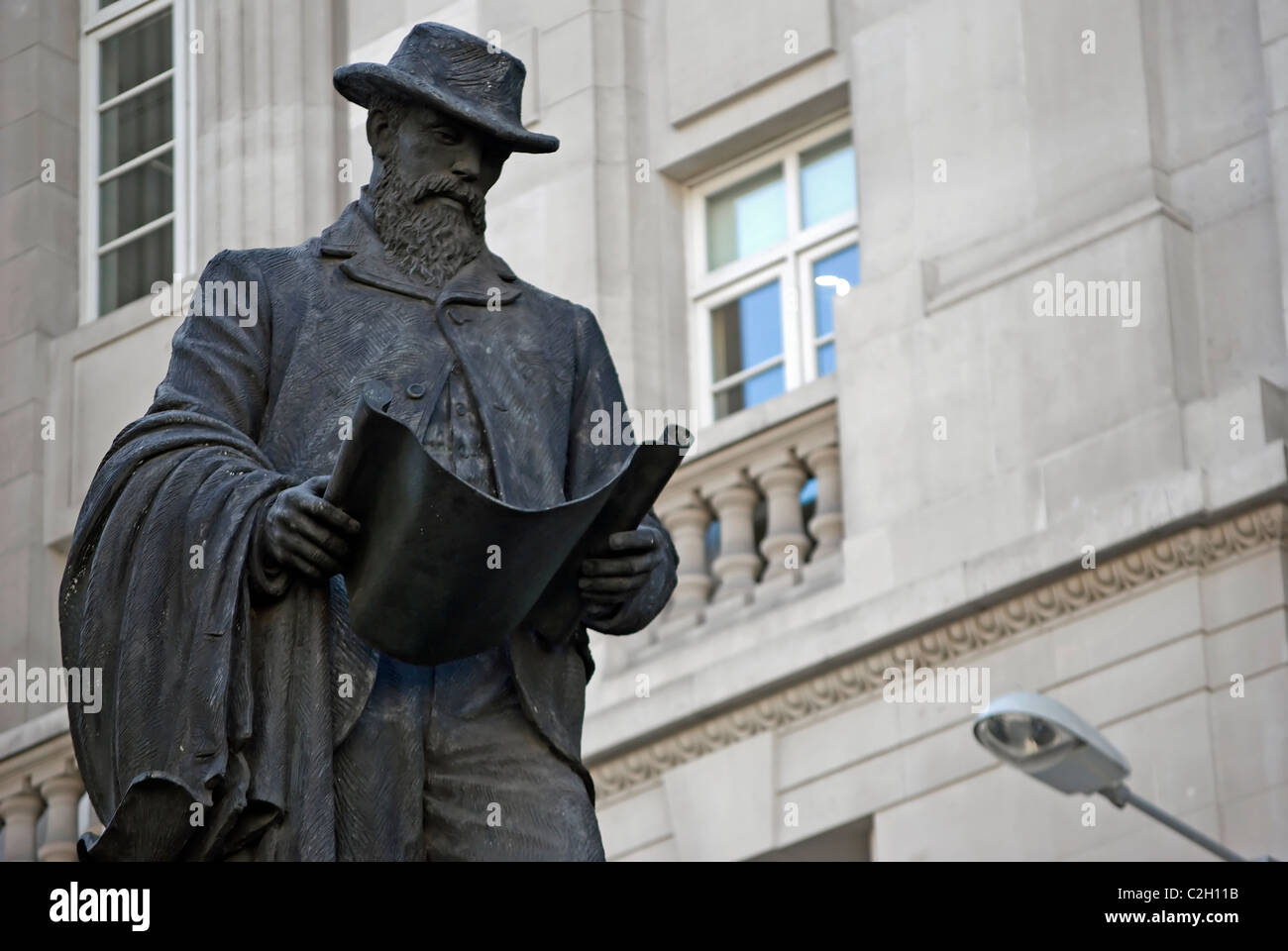 detail of james butler's 1993 statue of james henry greathead, in ...