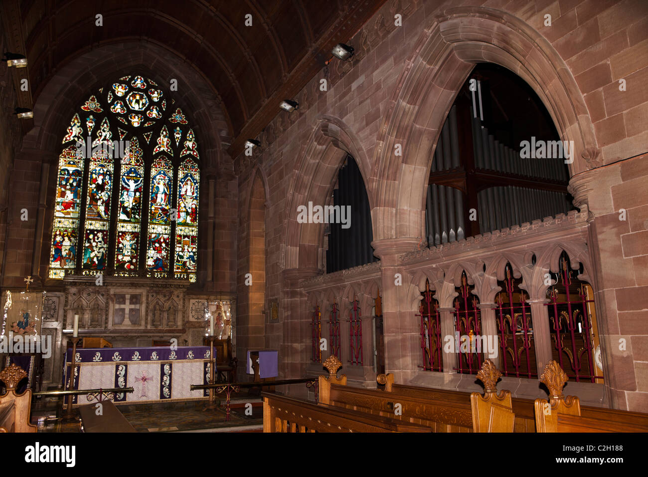 UK, England, Staffordshire, Leek, Parish Church of St Edward the ...