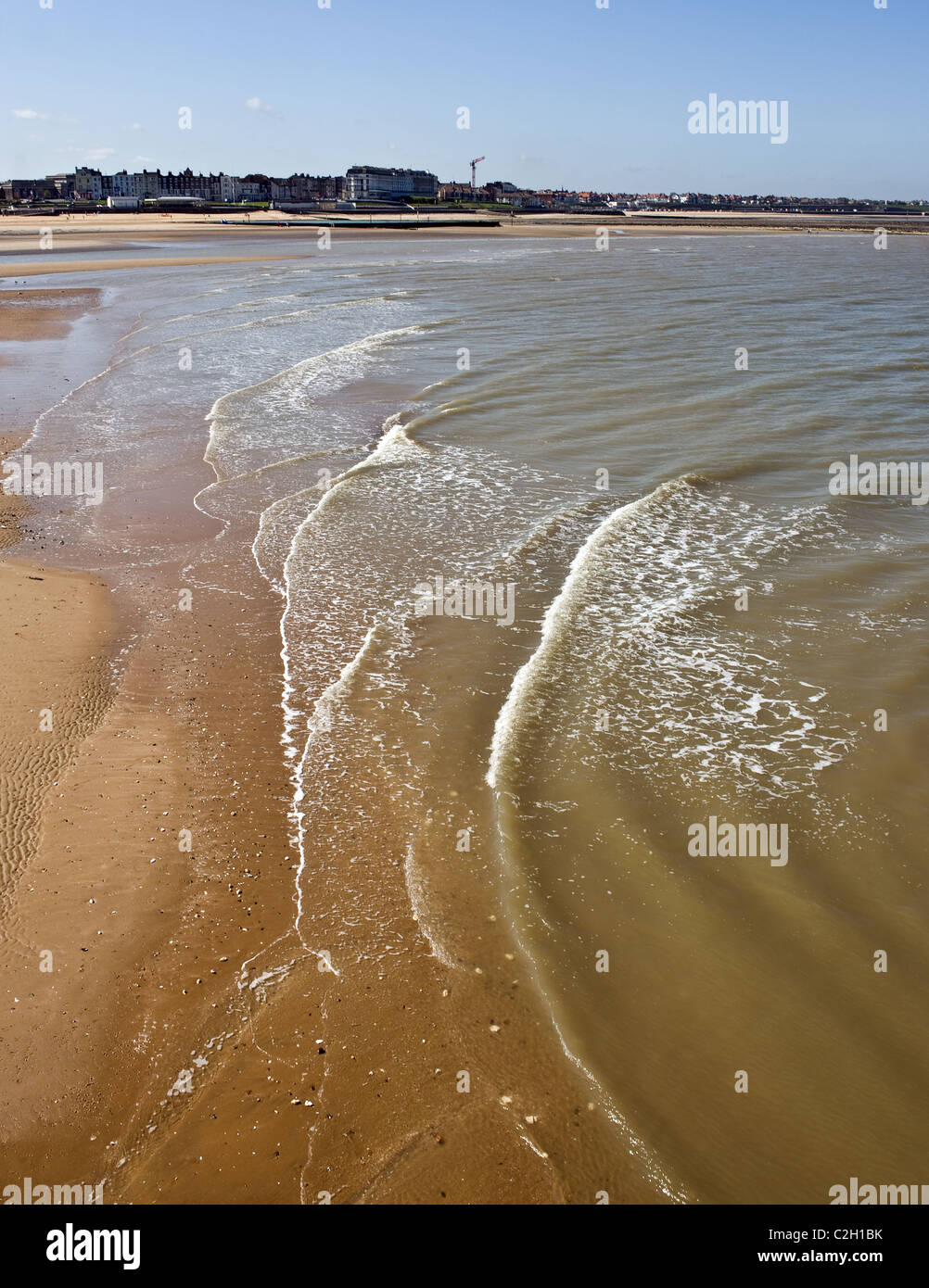 Incoming tide on Margate Beach. Photograph by Gordon Scammell Stock ...