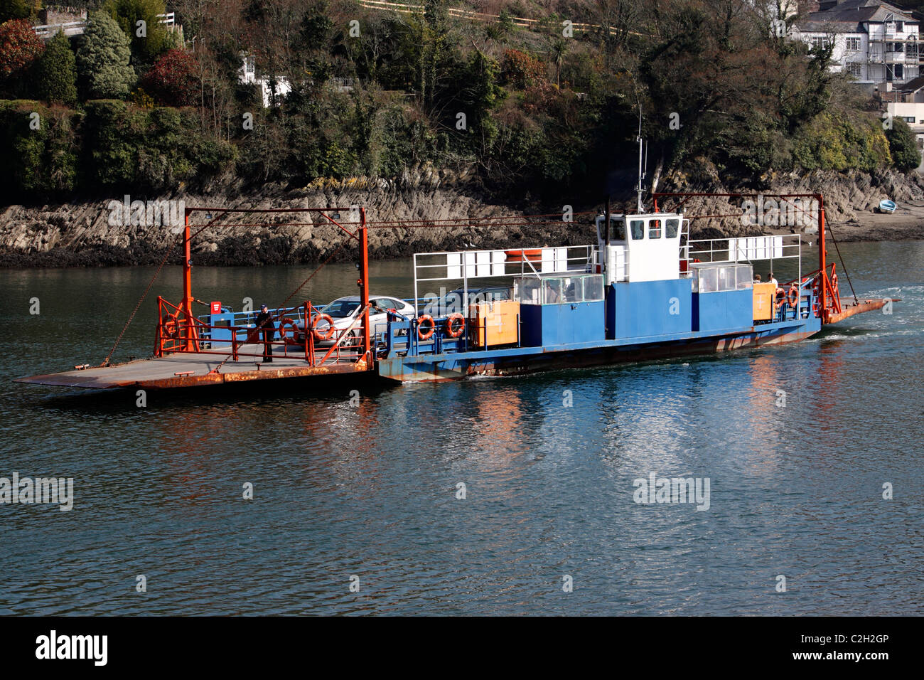 THE BODINNICK TO FOWEY FERRY. CORNWALL UK Stock Photo - Alamy