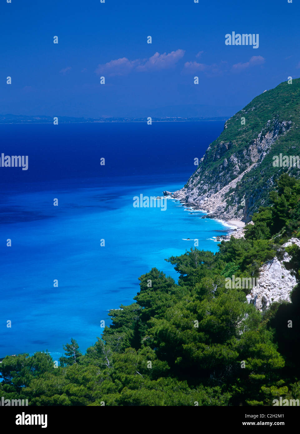 Beach Lefkas Greece Stock Photo - Alamy