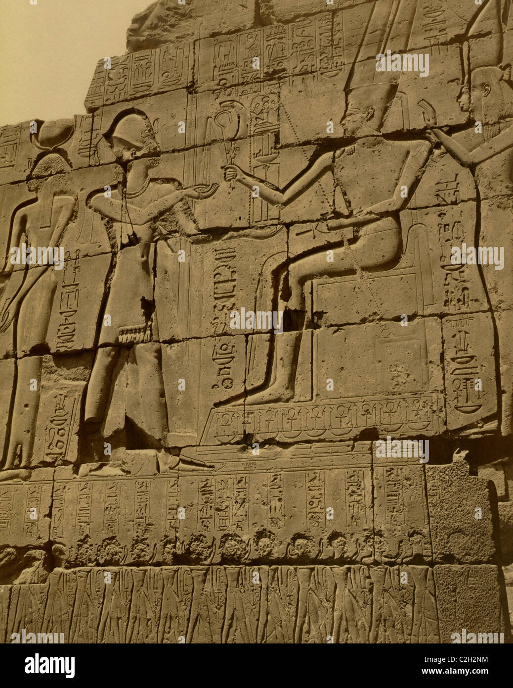 A section of the bas-relief on the front of Ramusseum, the mortuary ...