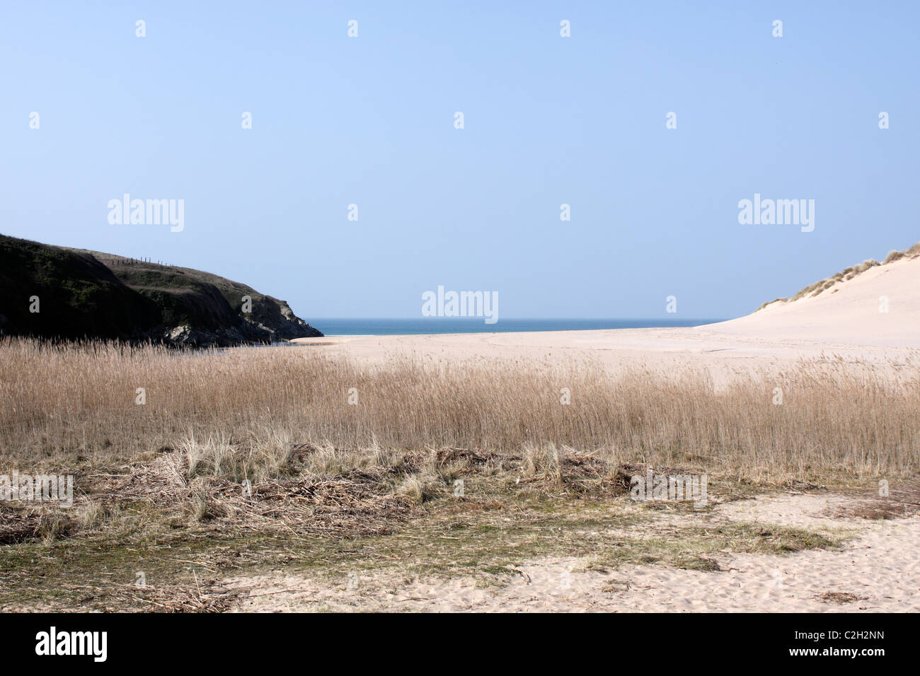 HOLLYWELL BAY. CORNWALL UK Stock Photo - Alamy
