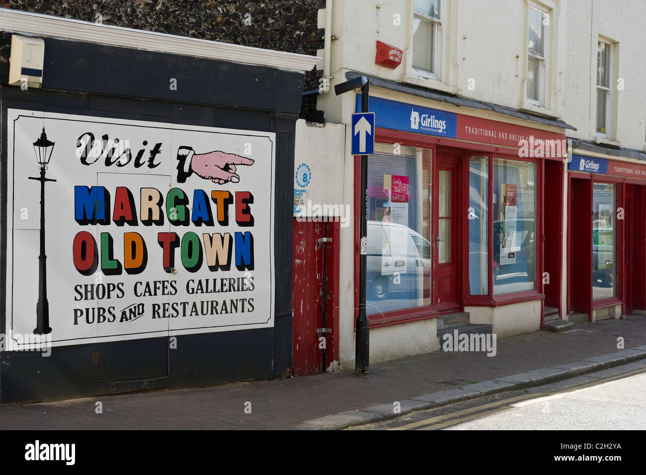 A colourful sign for Margate Old Town Stock Photo - Alamy