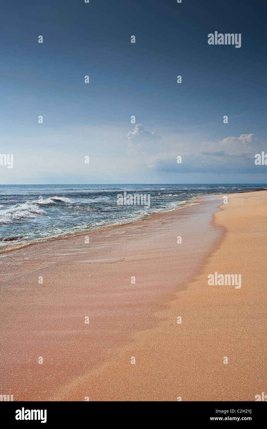Beautiful tropical surfing sand beach on sunny summer day Stock Photo ...