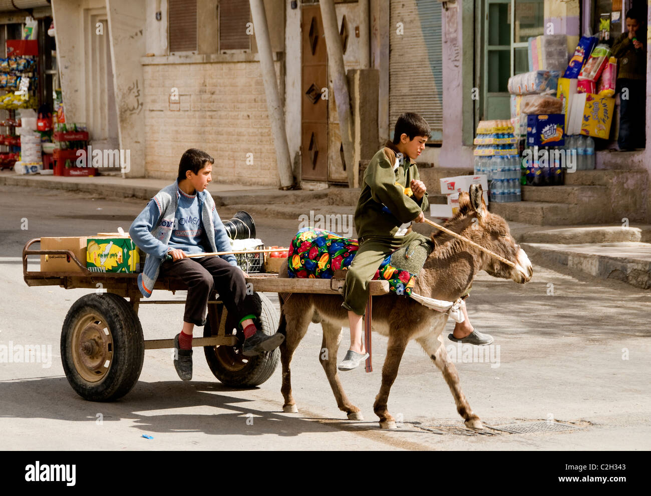 Arabic boy donkey hi-res stock photography and images - Alamy