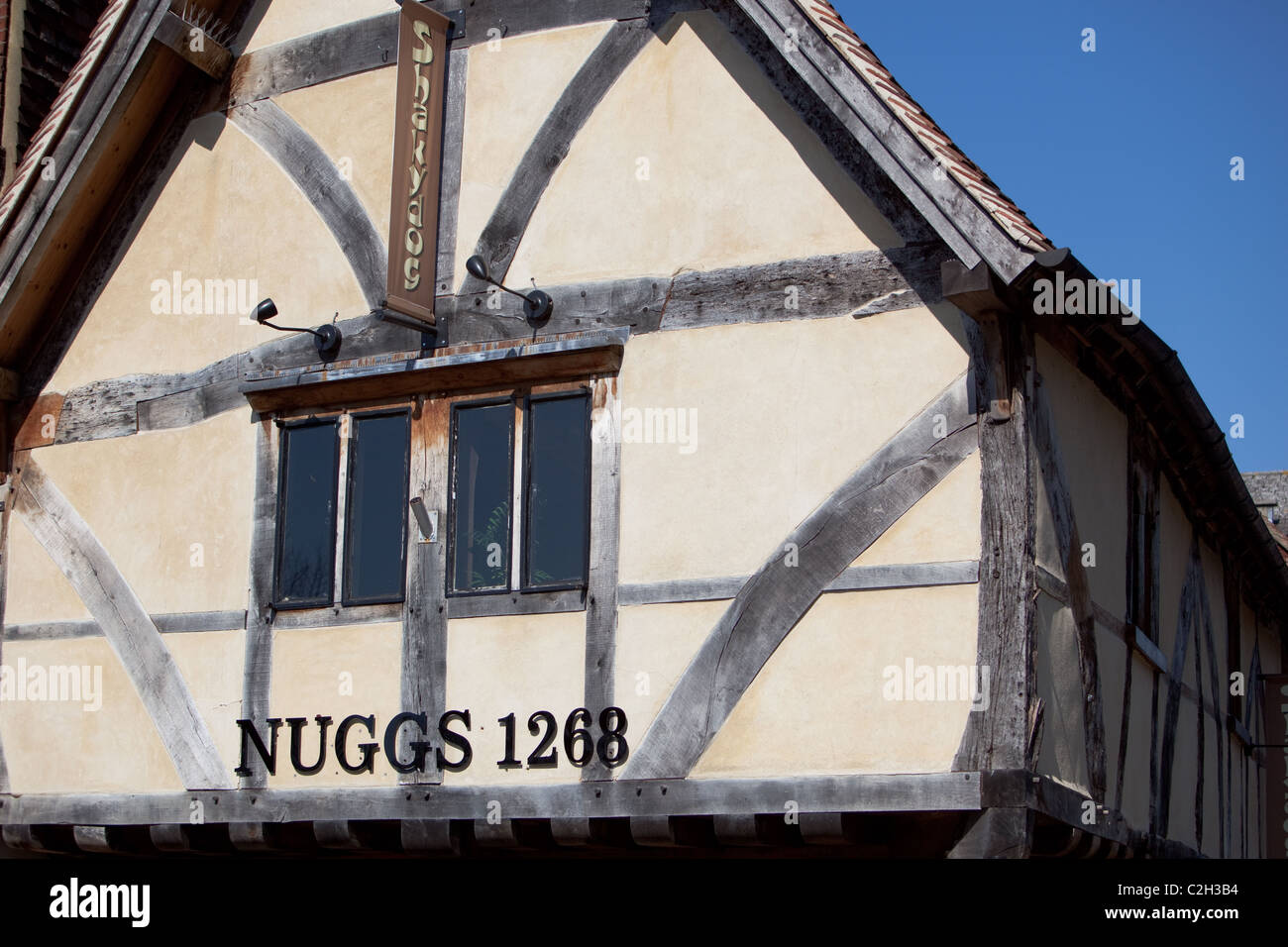 historical timber constructed building , old style architecture ...