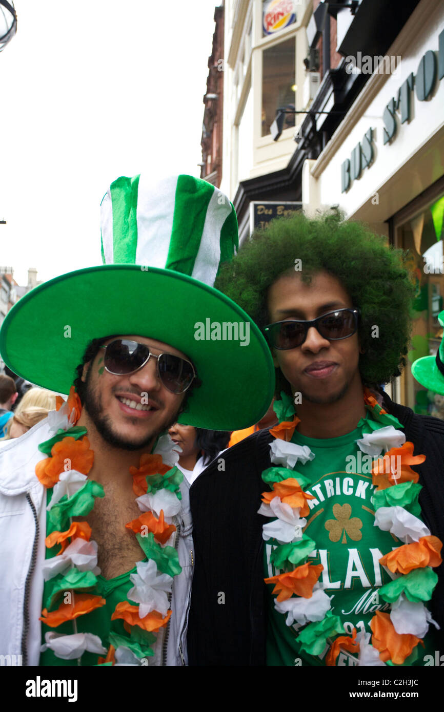 People in costume celebrating and attending the Saint Patricks Day ...