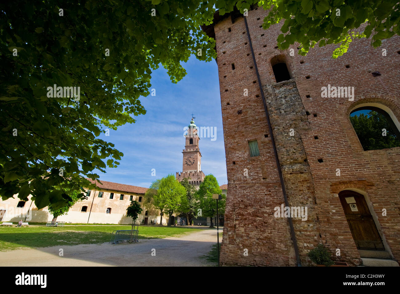 Sforzesco castle, Vigevano, Italy Stock Photo - Alamy