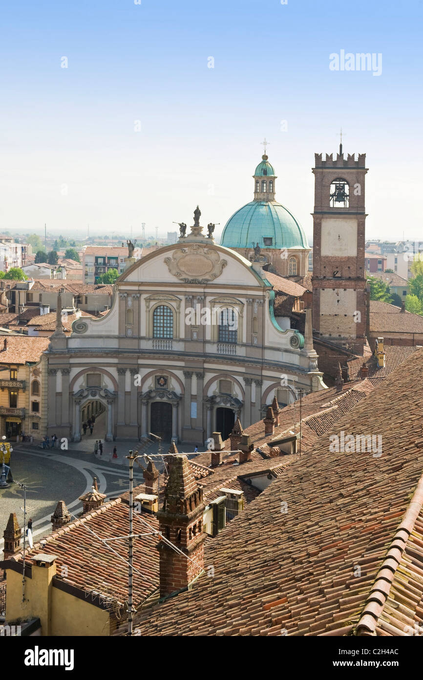 St. Ambrogio cathedral, Piazza Ducale, Vigevano, Italy Stock Photo - Alamy