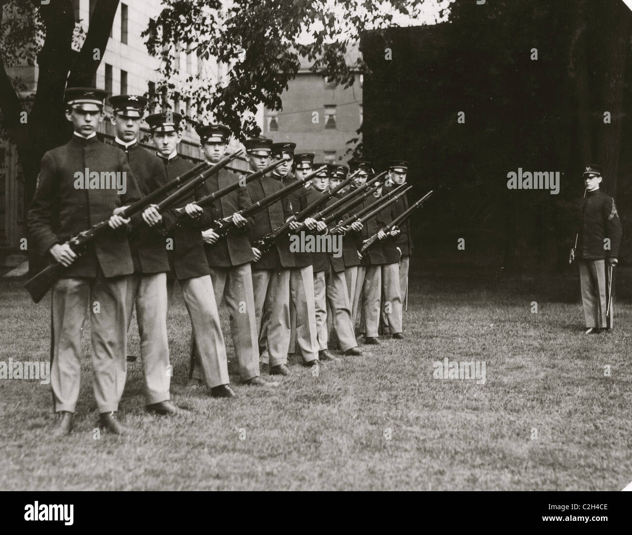 High School Cadets Drill at Technical High Stock Photo - Alamy