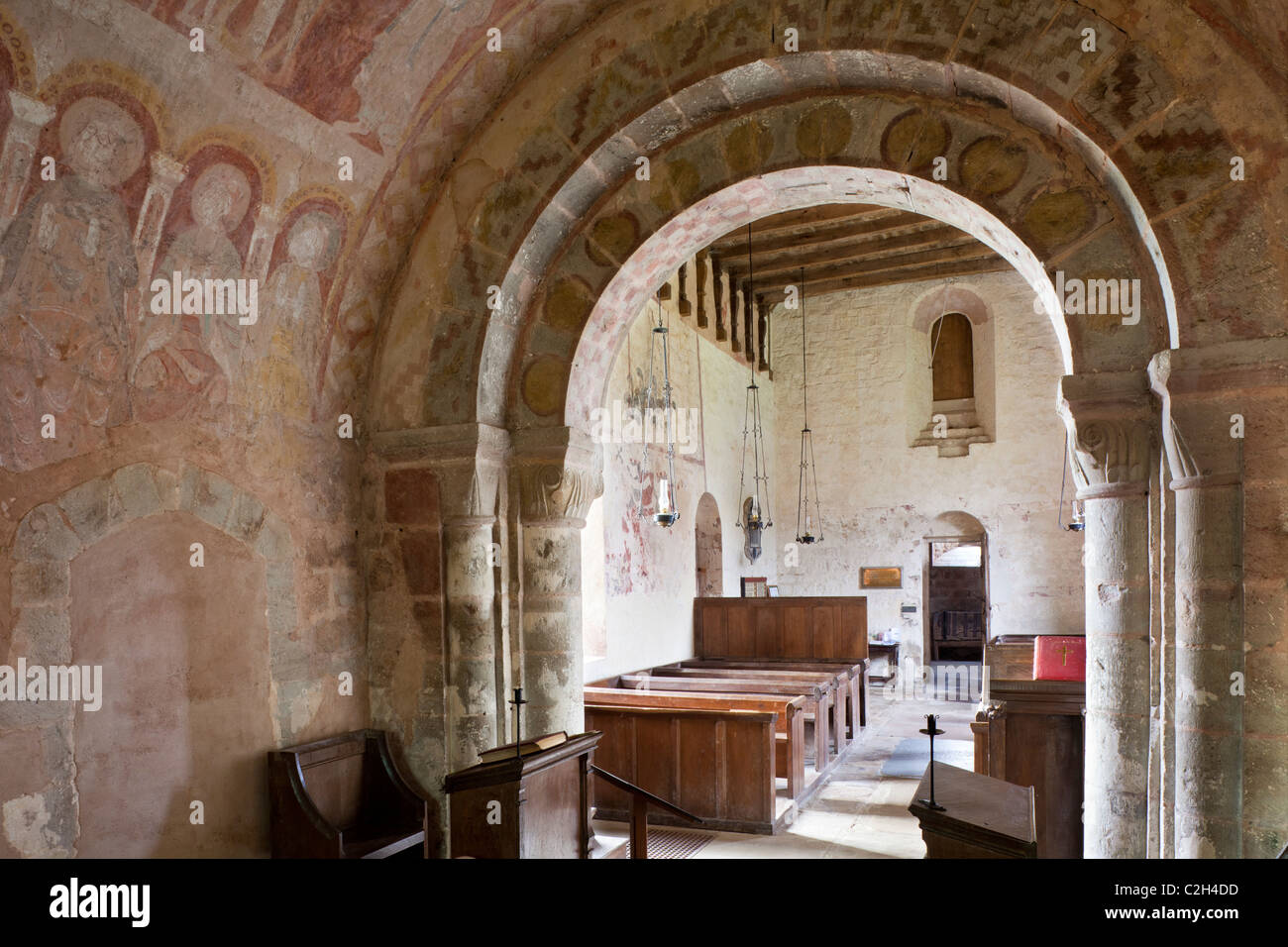 12th century fresco & 14th century tempera wall paintings in St Marys ...
