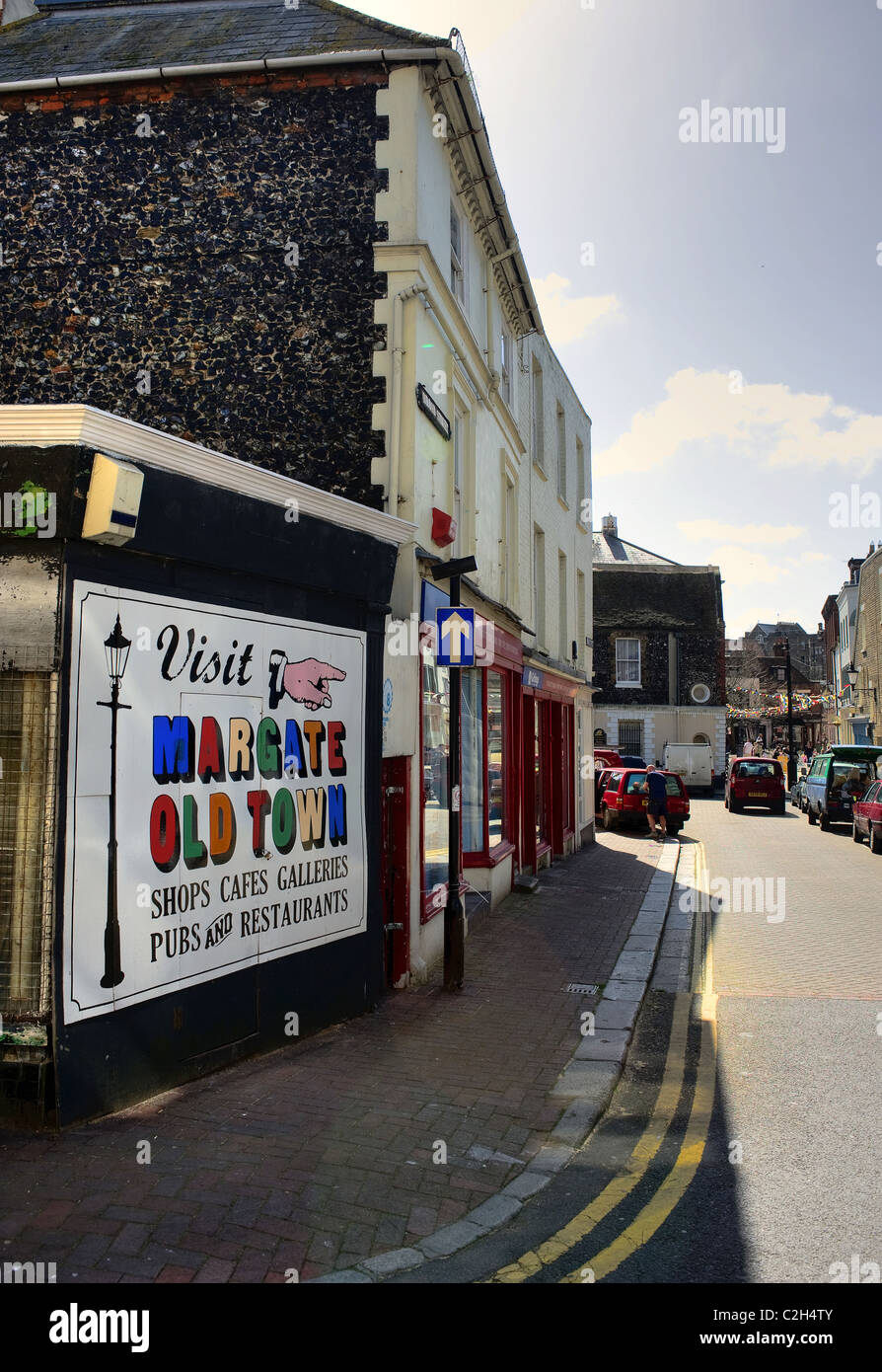A sign for Margate Old Town Stock Photo - Alamy