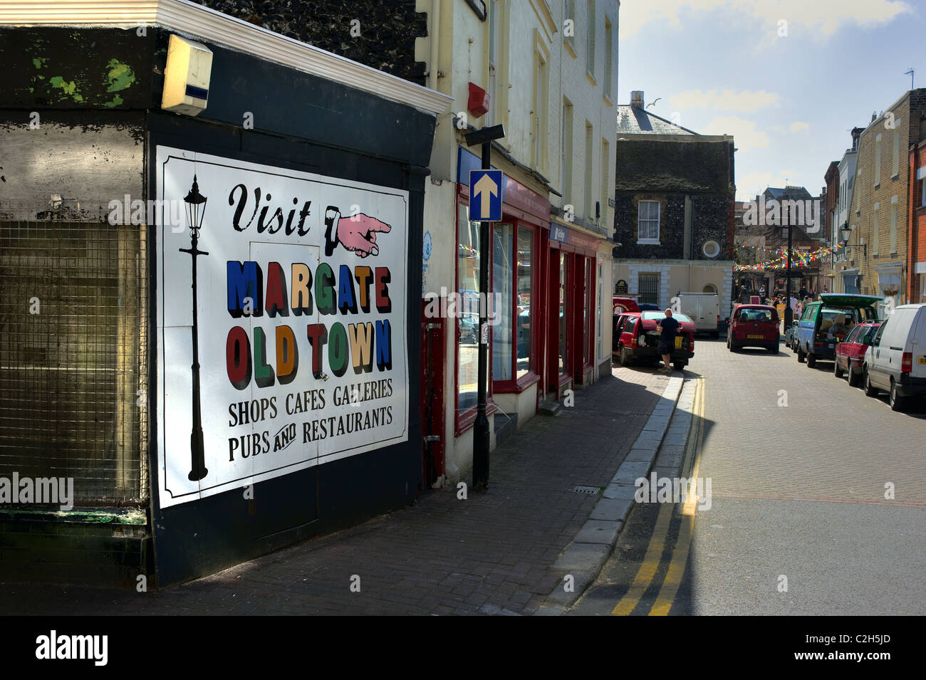 A sign for Margate old Town Stock Photo - Alamy