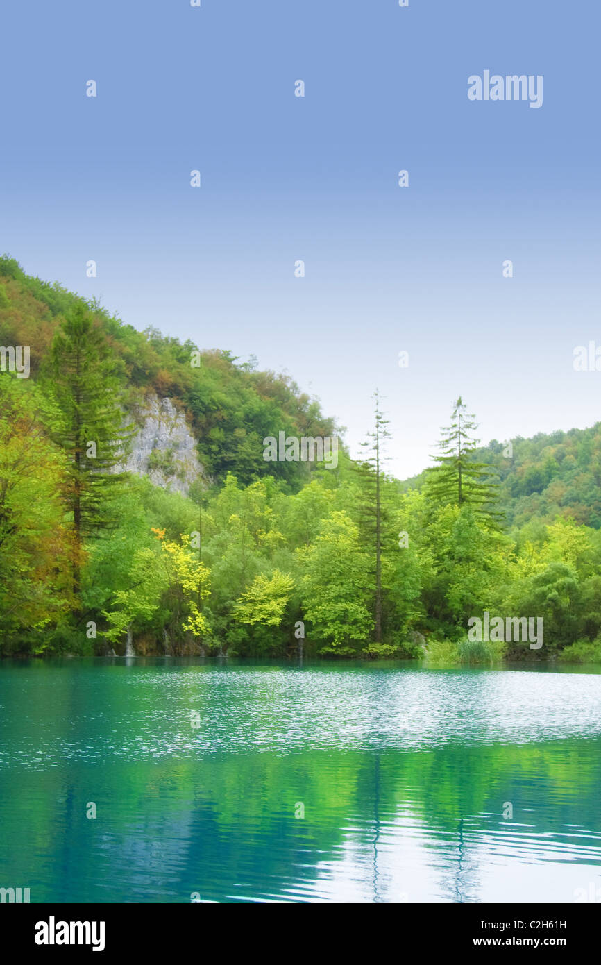 Landscape of a beautiful lake in spring time Stock Photo - Alamy