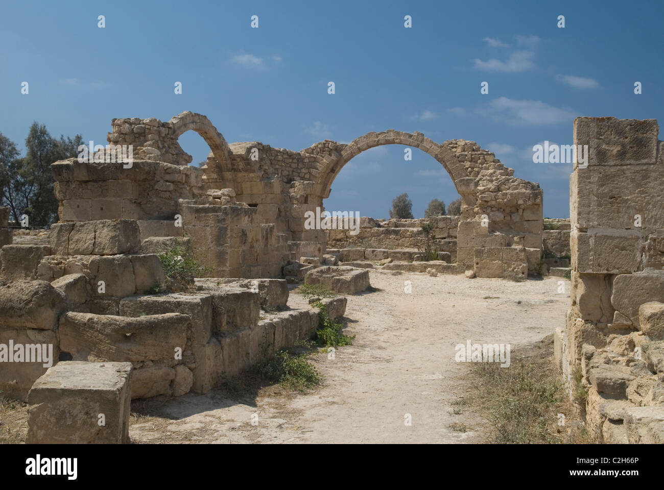 Saranda kolones castle paphos pafos cyprus hi-res stock photography and ...