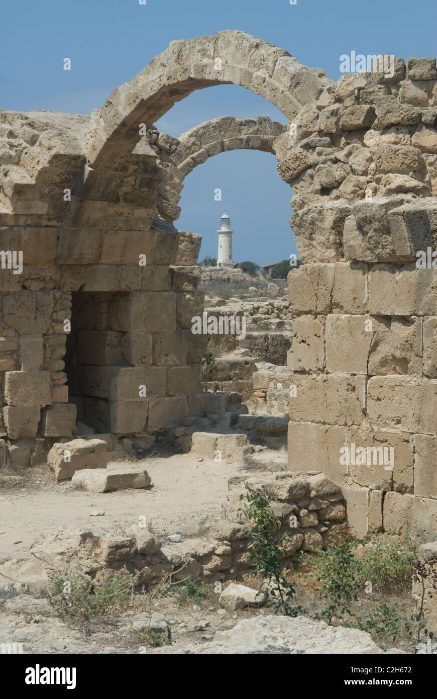 Saranda Kolones Castle Paphos Pafos Cyprus High Resolution Stock ...