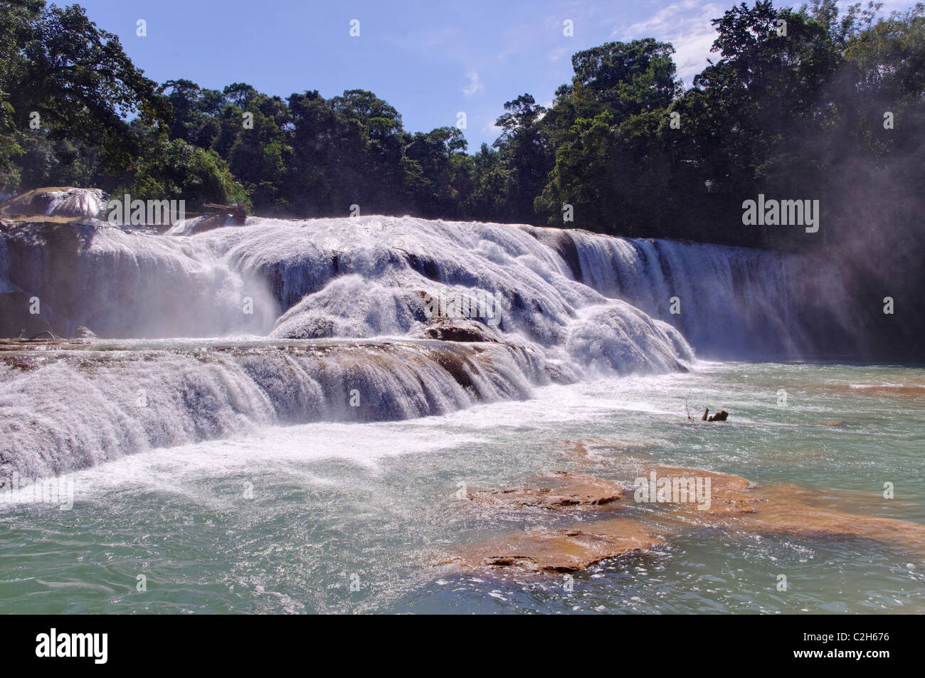 Agua azul waterfalls in Chiapas, Mexico Stock Photo - Alamy