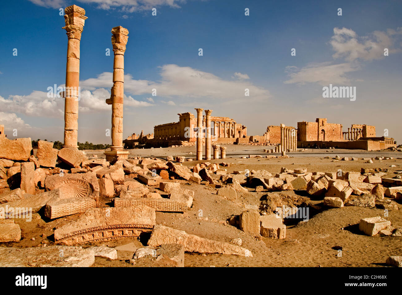 Background Temple of Bel 2 Cent Roman Palmyra Syria Syrian Museum Stock ...