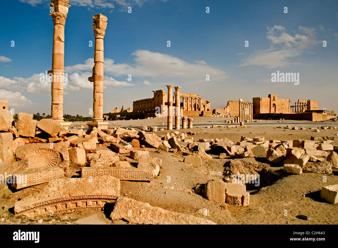 Background Temple of Bel 2 Cent Roman Palmyra Syria Syrian Museum Stock ...