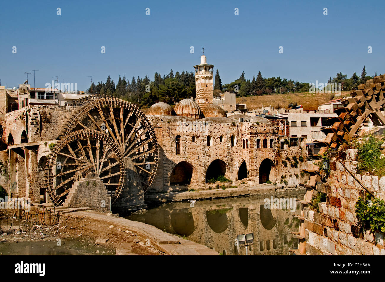 Hama Water Mill Noria 20 meter high Syria Orontes River build in ...